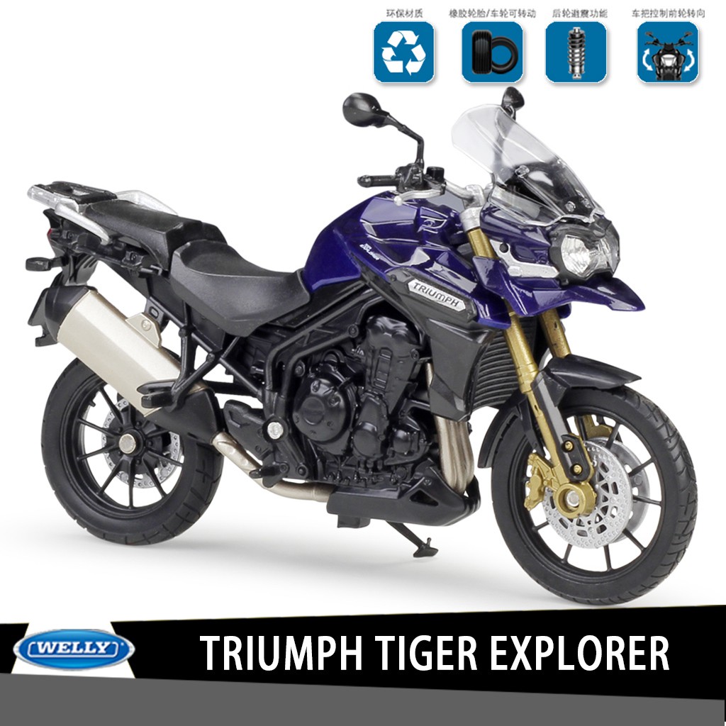 Welly Welly TRIUMPH TIGER EXPLORER Hợp Kim Được Ủy Quyền Xe Máy Mô Hình ...