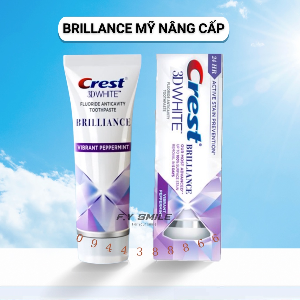 Kem đánh răng Crest 3D White Advanced Whitening 147g - Làm trắng răng, đánh bay mảng bám và bảo ...