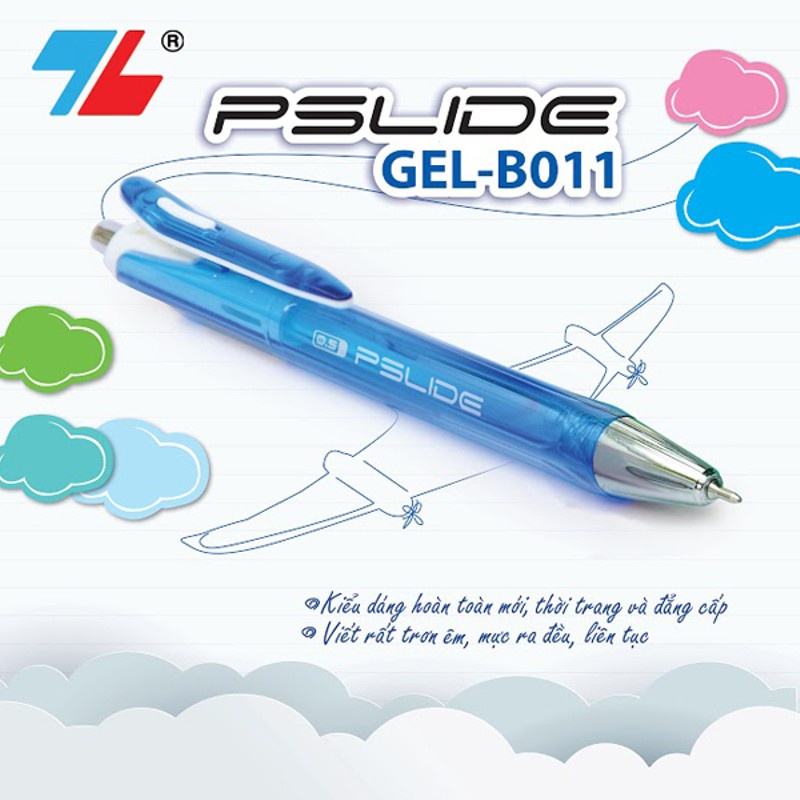 Bút Bi Gel Bấm 0.5mm Thiên Long Pslide GEL-B011 (Đủ Màu) | Shopee Việt Nam
