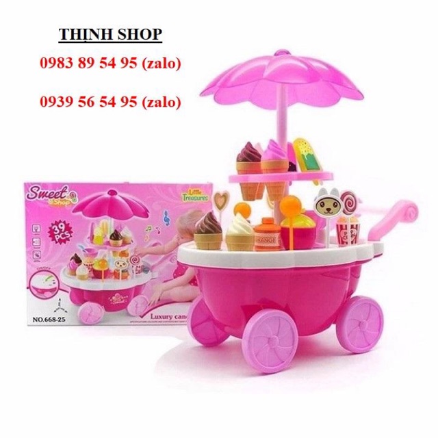 bộ đồ chơi xe kem - xe đẩy bán kem | Shopee Việt Nam