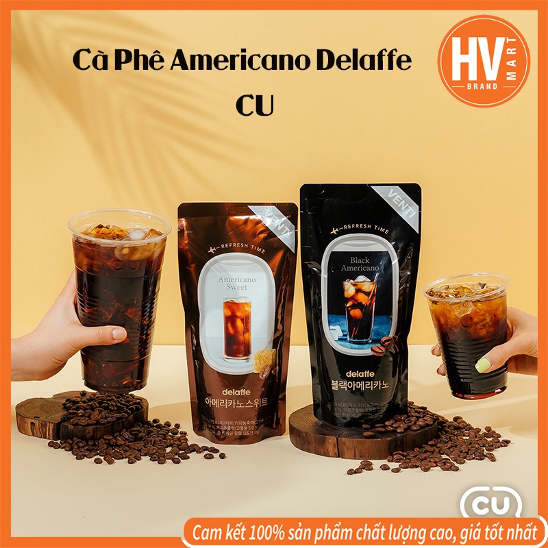 [Hàng Hot] Cà Phê Black Americano & Americano sweet Delaffe Của CU Hàn Quốc 230ml | Shopee Việt Nam