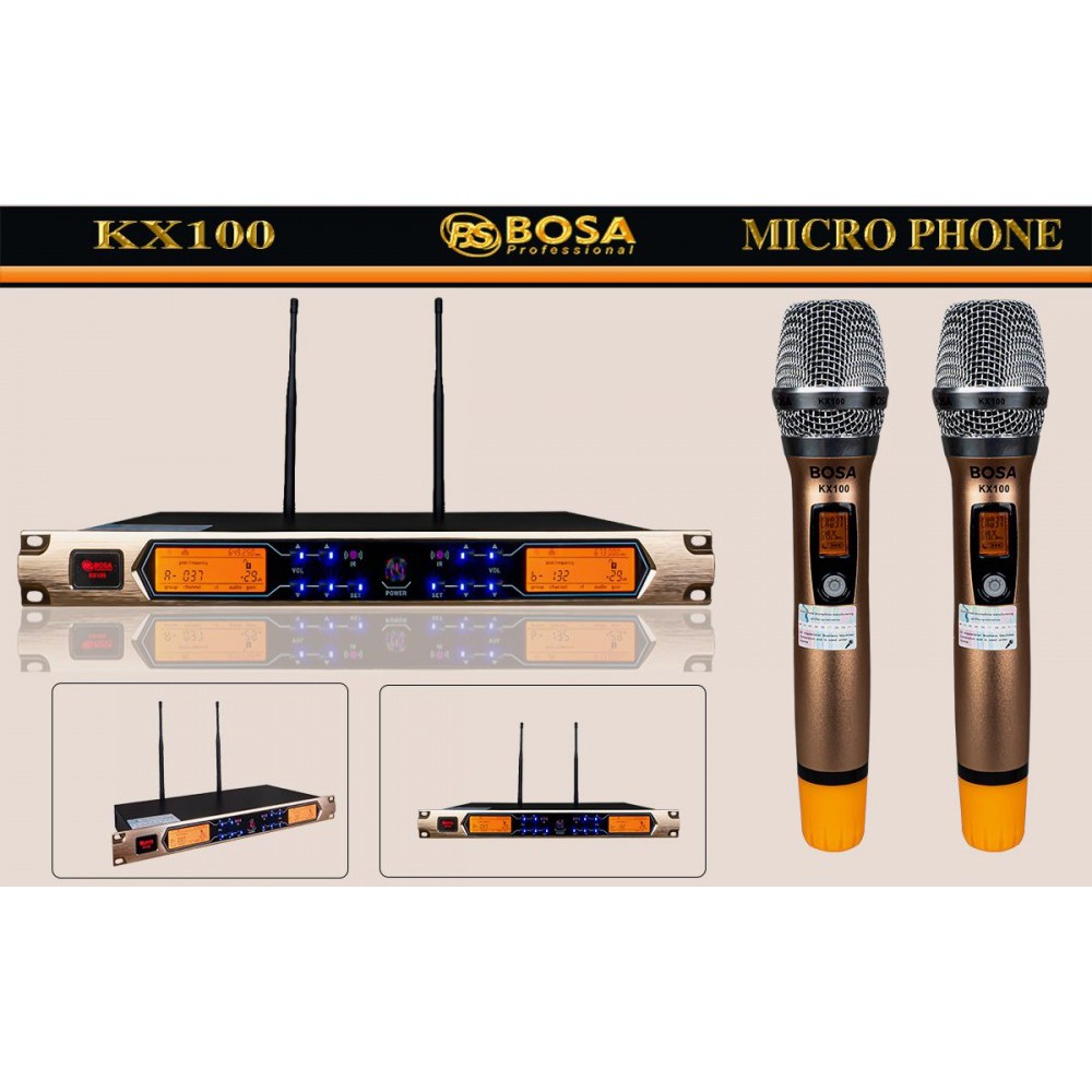 BỘ MICRO KHÔNG DÂY BOSA KX100 HÀNG CHÍNH HÃNG 2021 | Shopee Việt Nam