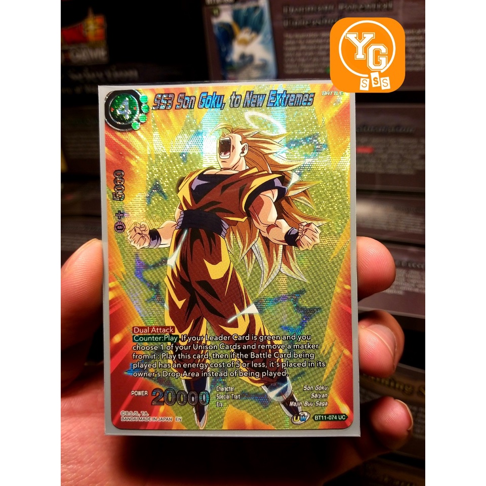 [Dragon Ball] Thẻ bài Bandai chính hãng SS3 Son Goku, to New Extremes - BT11-074 - Uncommon Foil ...