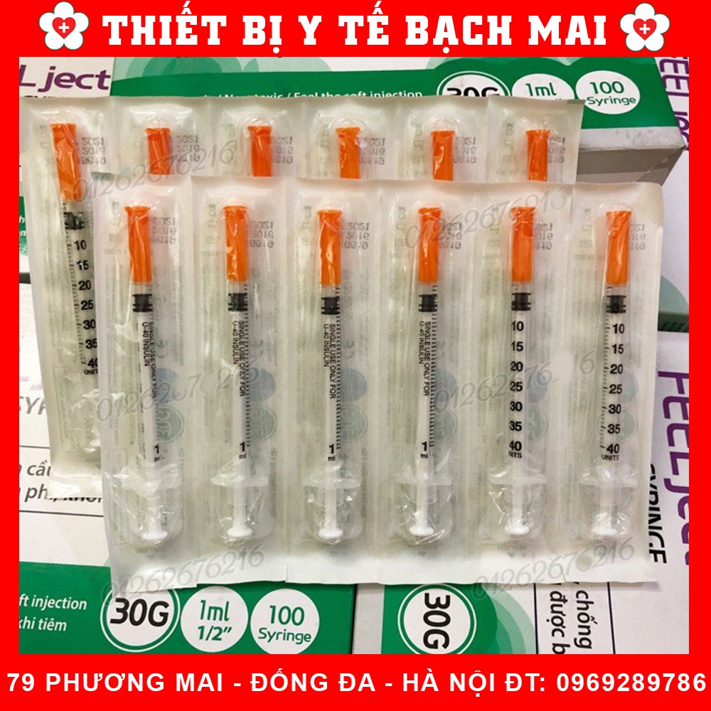 Bơm Kim Tiêm Tiểu Đường FEEL Ject 1ml [HÀN QUỐC] | Shopee Việt Nam