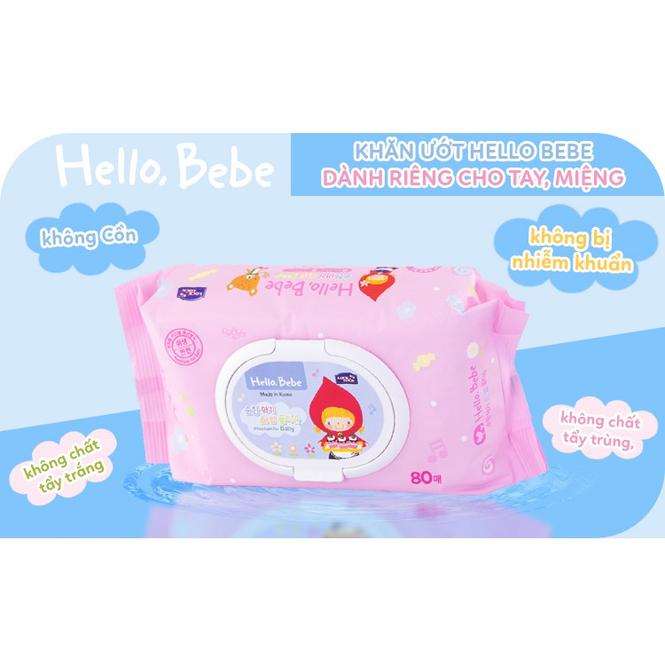 Khăn Giấy Ướt Lock&Lock Hello Bebe HBB812 20 tờ HBB809 80 tờ [15x20CM ...