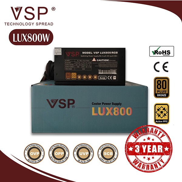 Nguồn Công Suất Thực VSP LUX 800W LED RGB | Shopee Việt Nam