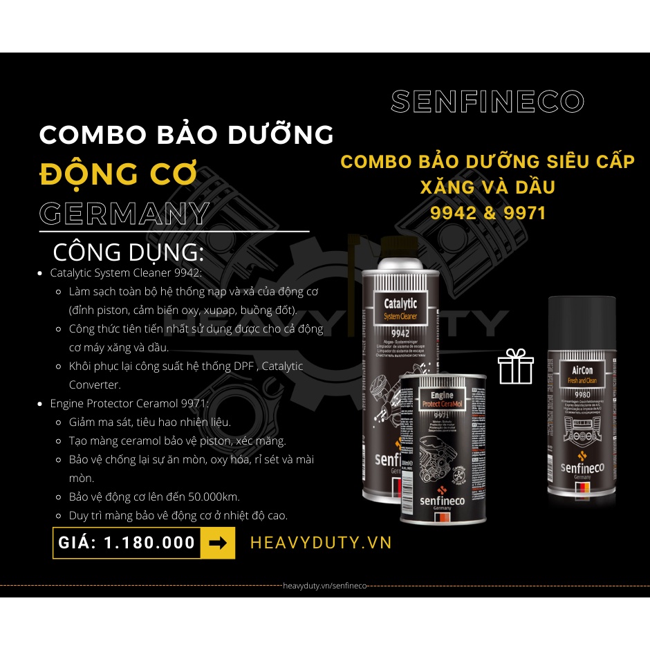 [Tặng Khử Mùi Diệt Khuẩn]Combo Bảo Dưỡng Siêu Cấp - Senfineco Catalytic ...