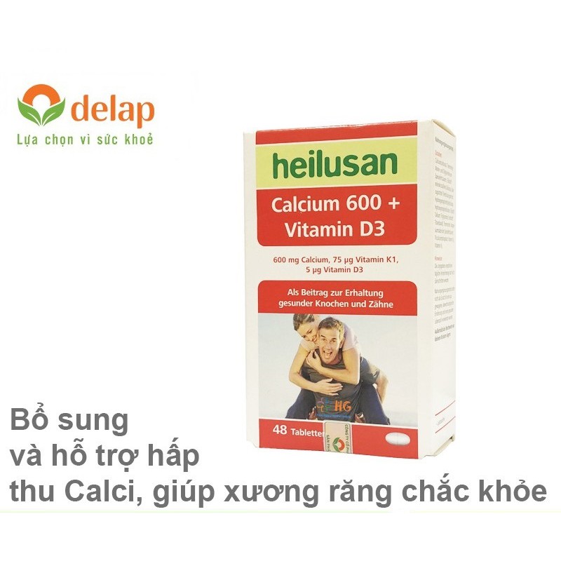 Heilusan Calcium 600 + Vitamin D3 Tabletten - Bổ sung và hỗ trợ hấp thu ...