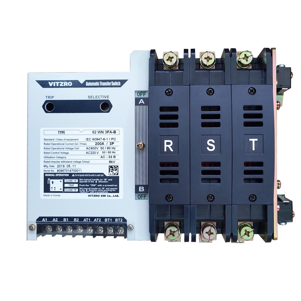 ATS VITZRO Hàn Quốc 3P-200A - Bộ chuyển nguồn tự động | Shopee Việt Nam