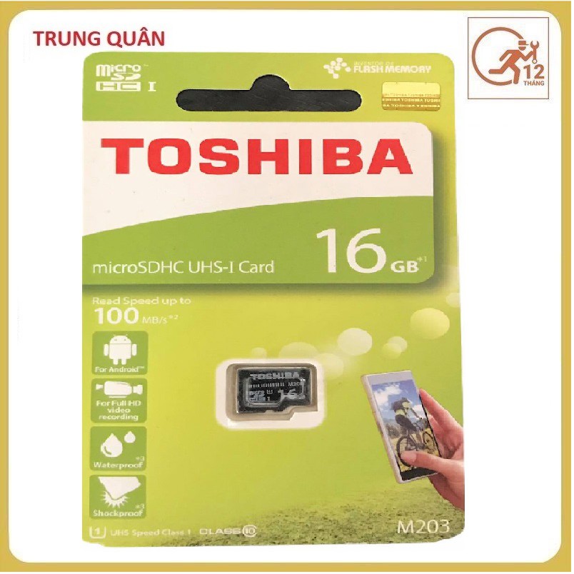 Thẻ nhớ Micro SD 16G Class 10 Toshiba chính hãng Full box | Shopee Việt Nam