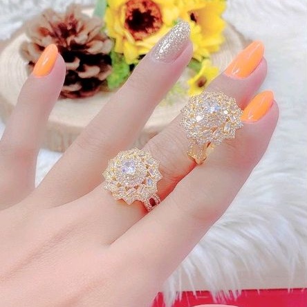 Nhẫn Vàng Nữ, Nhẫn Mỹ Ký Mạ Vàng 18K Đính Xoàn 05 Màu - Lokalo - Đổi ...