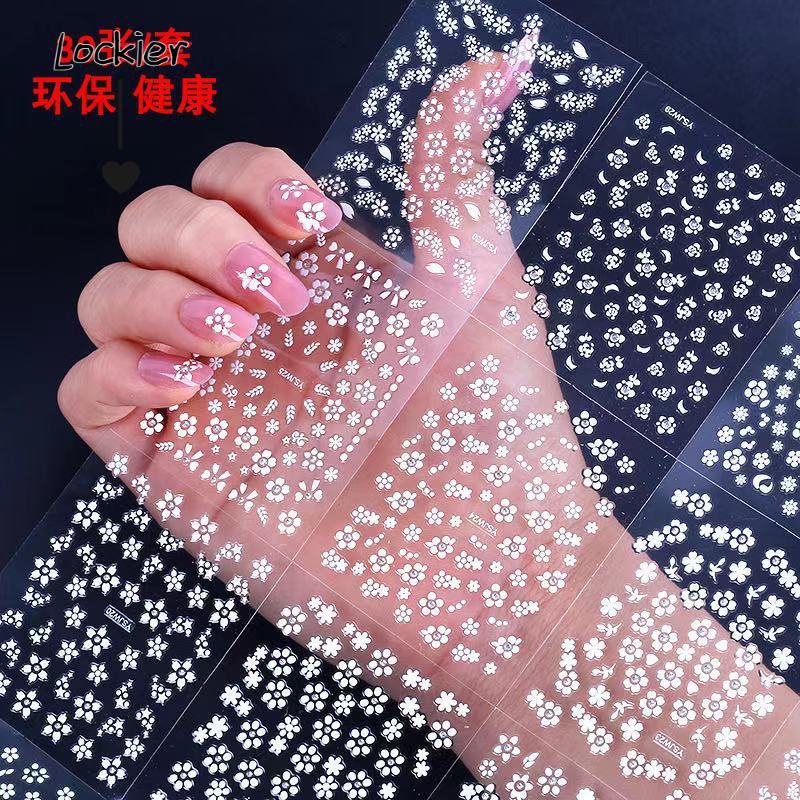 [Lockier] Nhãn Dán Móng Tay 3D Hình Bông Tuyết Nhỏ Nhắn Tươi Tắn ...