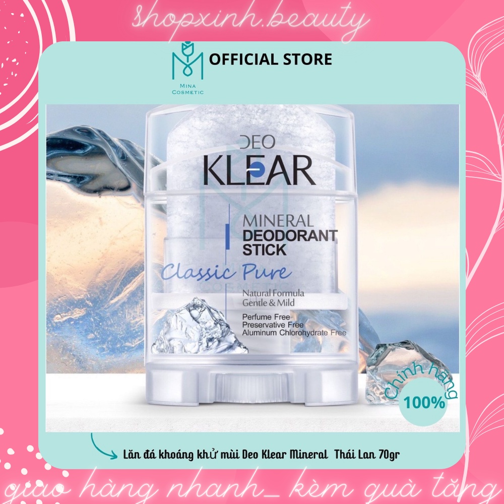 Lăn Đá Khoáng Khử Mùi DEO KLEAR Thái Lan 70g | Shopee Việt Nam