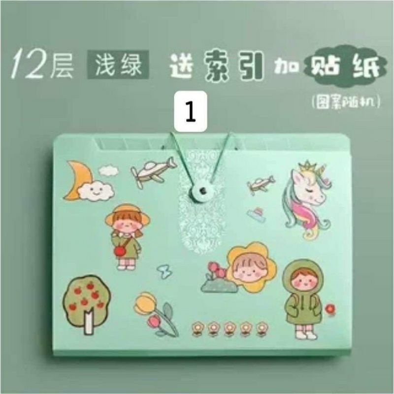 CẶP CHIA FILE TÀI LIỆU NHIỀU NGĂN TẶNG KÈM STICKER XINH XẮN | Shopee ...