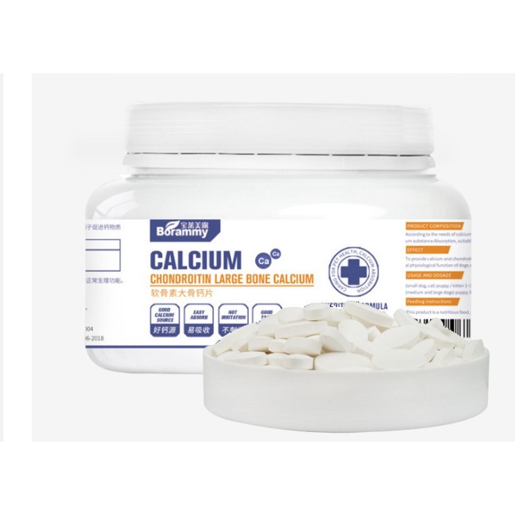 Viên Bổ Sung Canxi Cho Cho Mèo Calcium Borammy Hộp 300g (600 VIÊN ...