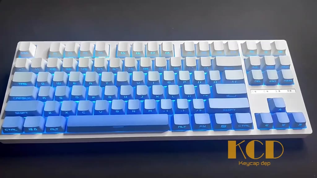 Bộ Keycap Polar Day xuyên led, Gradient, Keycap Ninja Side Print kí tự ...