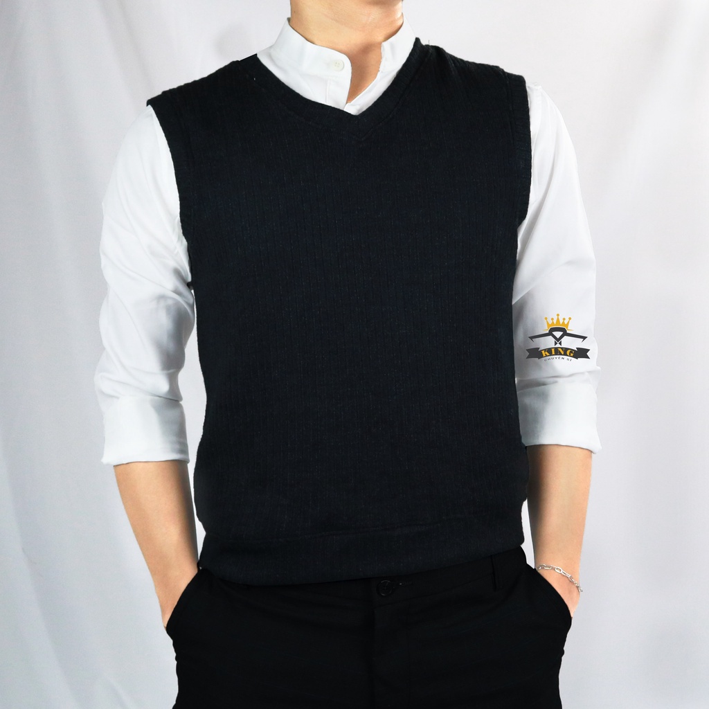 Áo gile len nam nữ KING ghile giữ ấm mùa đông lạnh gi lê sát nách màu ...