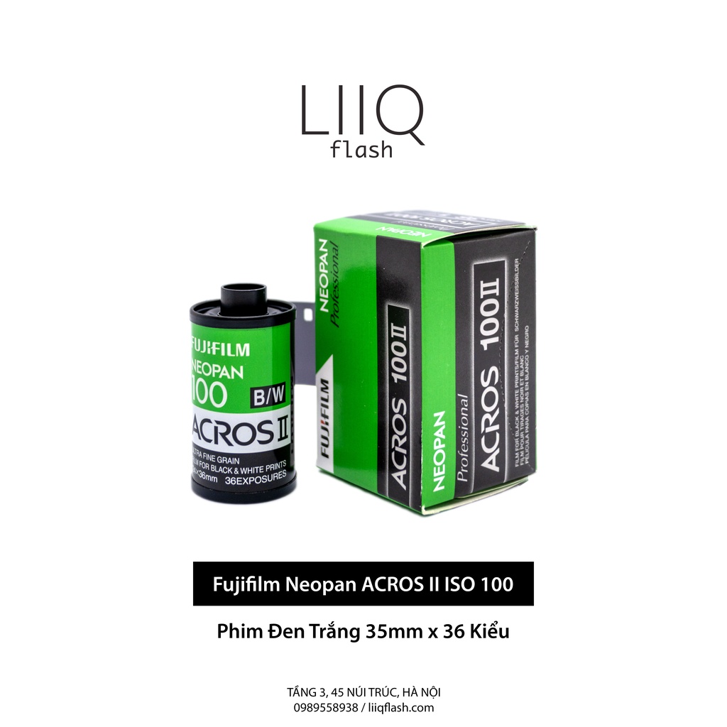 Phim Fujifilm Neopan ACROS II ISO 100, Đen Trắng B&W, 135/35mm x 36 Kiểu, Out Date Nhẹ Cho Máy ...