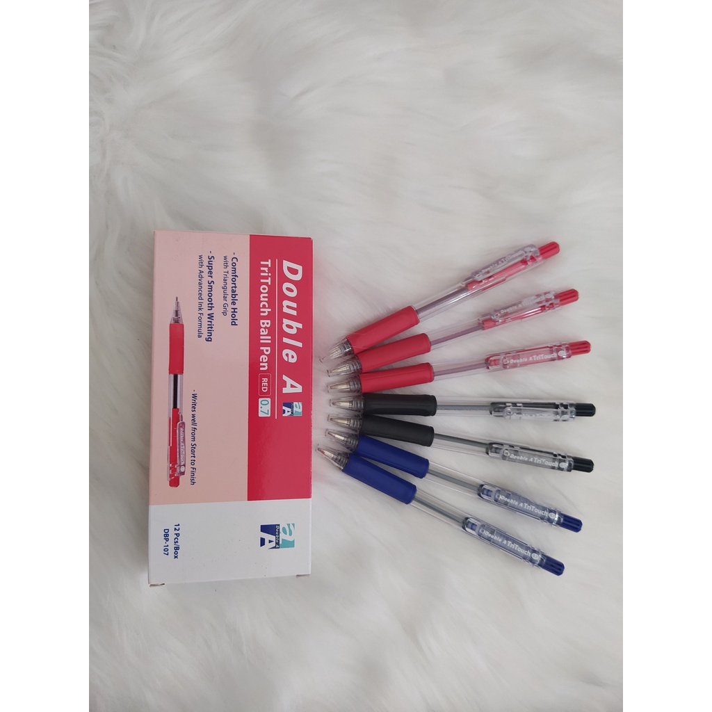 [Giá hủy diệt] Bút bi Double A TRITOUCH ngòi 0.7mm hộp 12 cây | Shopee ...