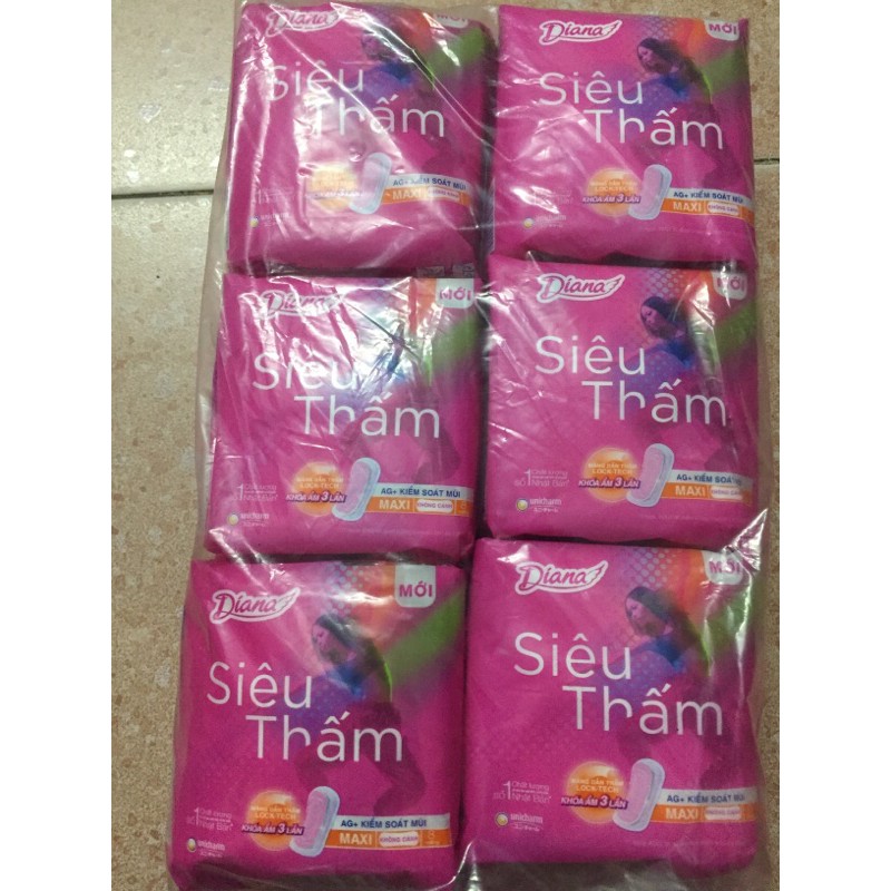 combo 6 gói bvs diana siêu thấm MAXI không cánh 23cm gói 8m | Shopee ...