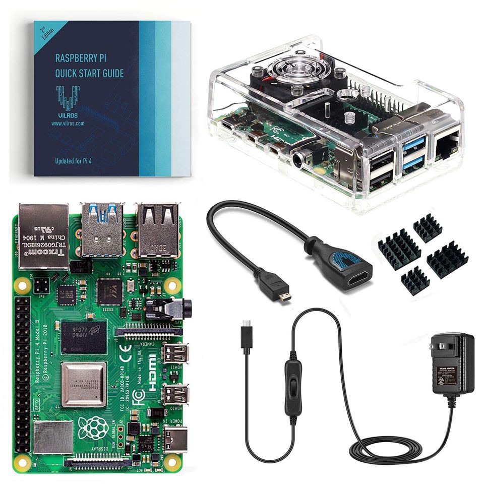 Máy tính Raspberry Pi 4 Basic Kit - Đầy đủ quạt tản nhiệt hộp | Shopee Việt Nam