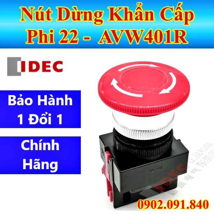 Nút nhấn dừng khẩn cấp phi 22 AVW401R ️FREESHIP ️ công tắc dừng ...