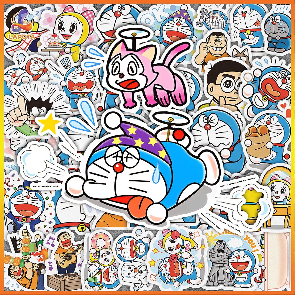 Set 50 cái Sticker Doraemon chống nước, Hình dán Doraemon cute, Sticker ...