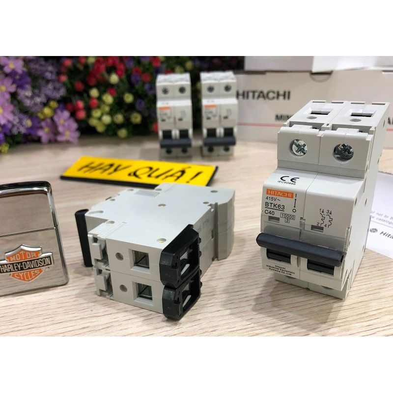 CB Hitachi Tép đôi 40A 50A - Công tắc - Cầu dao tổng - Aptomat MCB ...