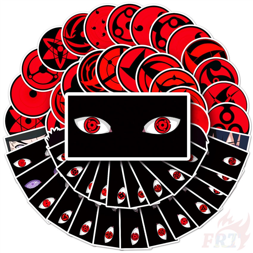50Pcs/Set Uchiha . Sharingan Series 01 Stickers DIY Fashion Waterproof ...