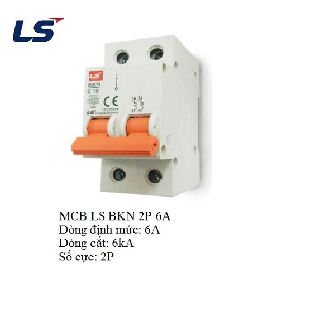 Cầu dao điện (APTOMAT) Át tép 2 Pha MCB LS BKN 2P 6-10-16-20-25-32A 6kA | Shopee Việt Nam