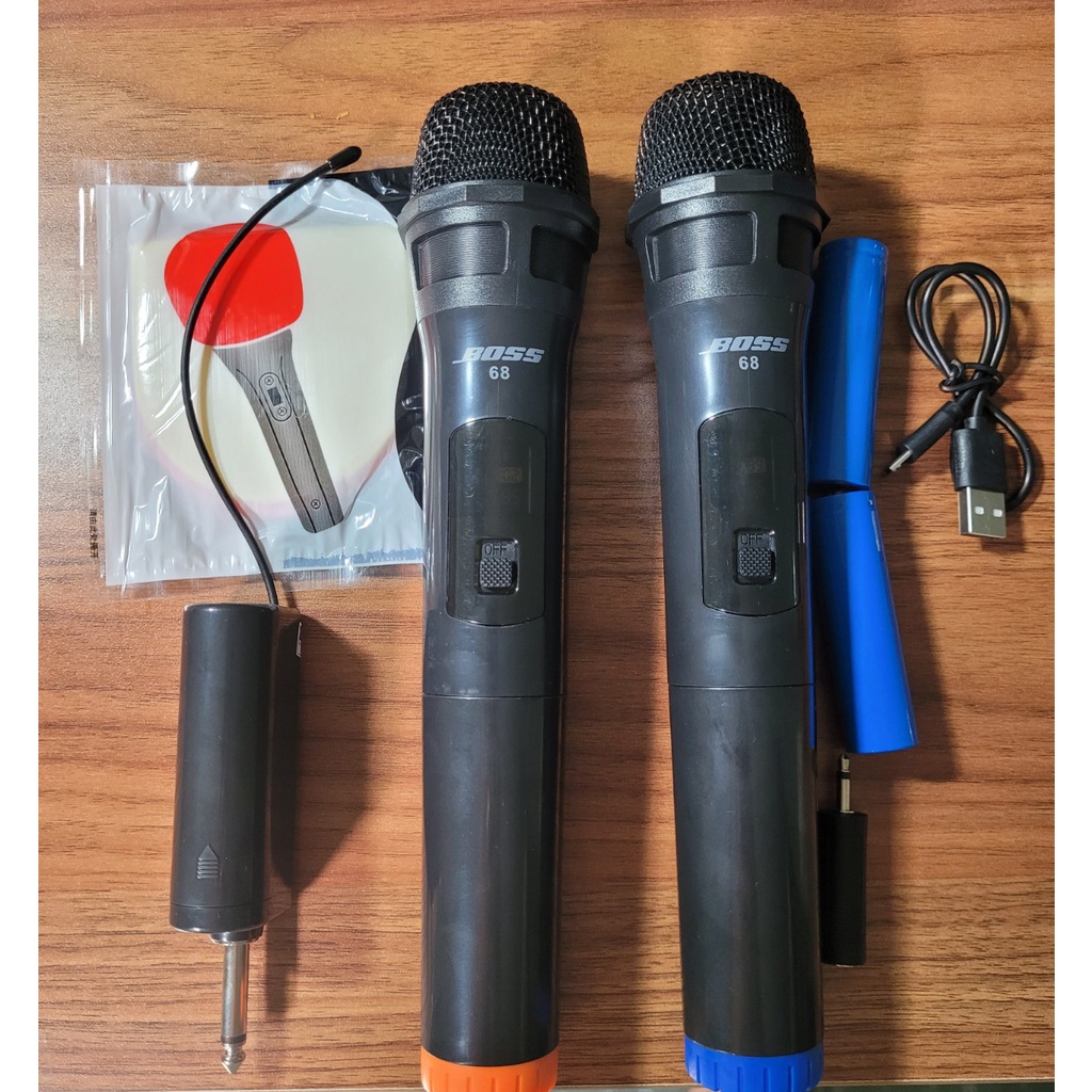 Mic Karaoke BOSS 68, micro không dây, bền đẹp âm thanh hay, kết nối với ...