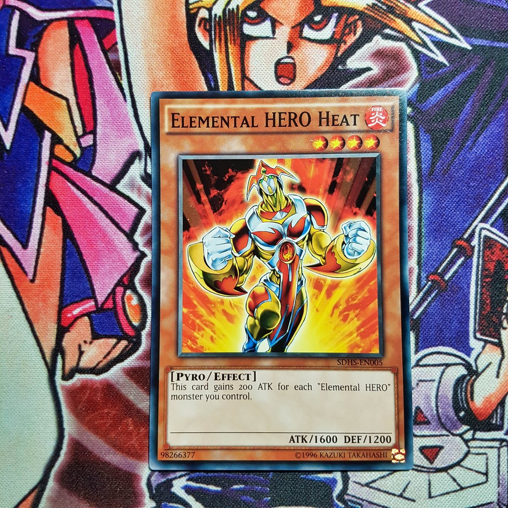 Thẻ bài Yugioh chính hãng | Elemental HERO Heat | SDHS Common. | Shopee ...