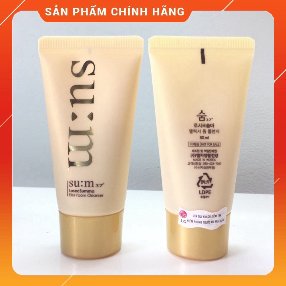 [60ml] Sữa rửa mặt Sum 37 vàng giúp làm sạch sâu, tái sinh da chống hóa Su:m37 Losec Summa ...