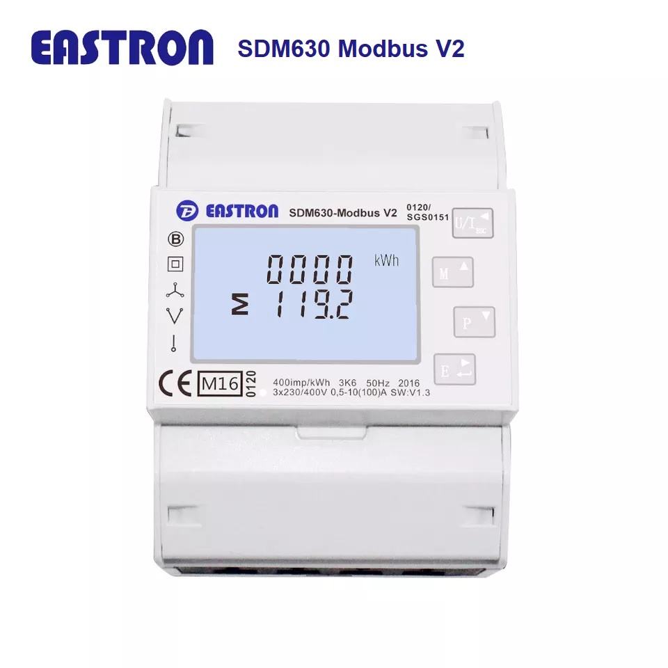Đồng hồ bám tải 3 pha EASTRON SDM630 MODBUS V2 đa năng cho hệ thống điện mặt trời - zero export ...