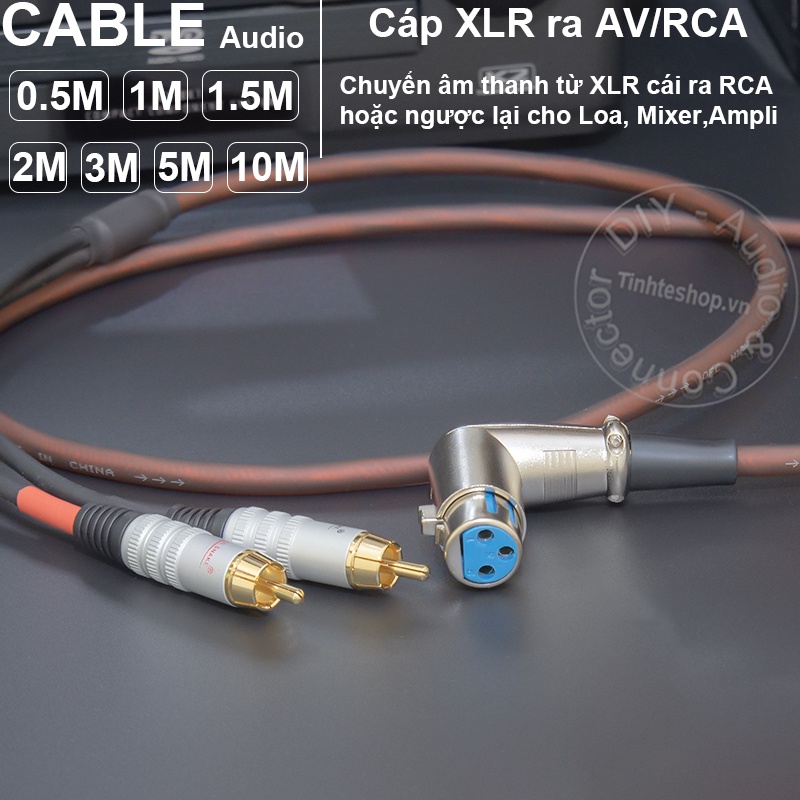 Dây canon ra hoa sen chuyển từ mixer sang âm ly DIY 0.5 đến 5 mét - XLR ...
