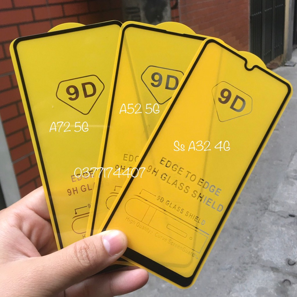 Dán kính cường lực 9D cho Samsung A32 4G/ A52 5G/ A72 5G/ A02 Full keo màn hình cao cấp | Shopee ...