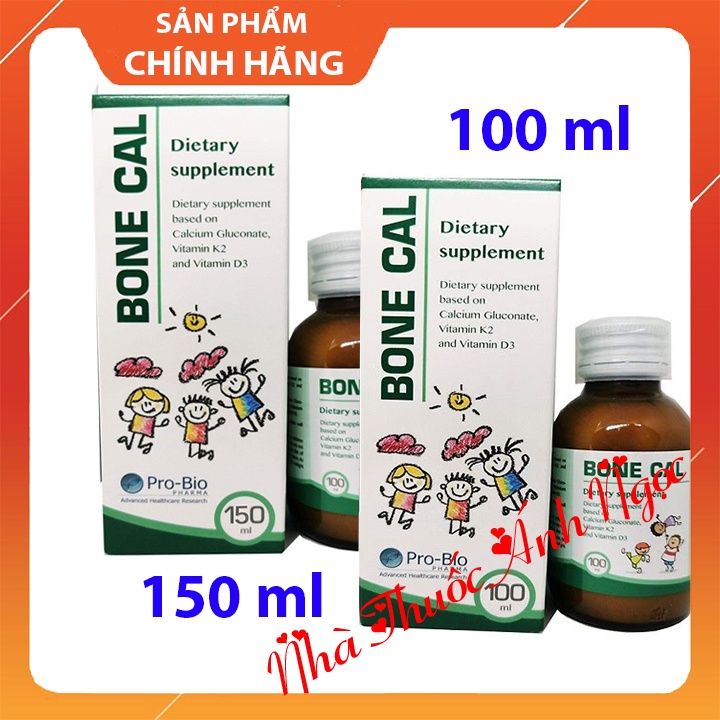 siro Bone Cal Hộp 100ml, 150 ml - bổ sung canxi, giúp trẻ phát triển chiều cao, giúp duy trì ...