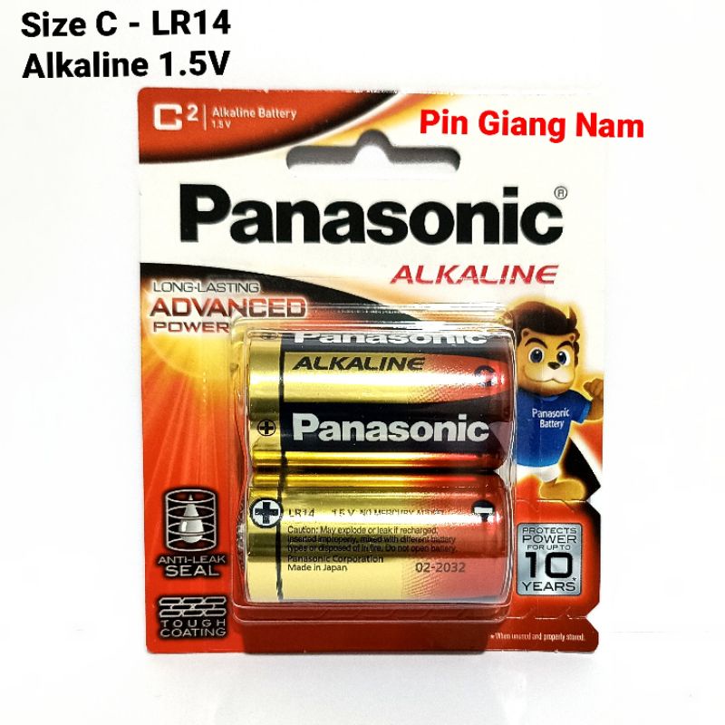 Pin C Panasonic Alkaline (Pin trung) LR14T/2B vỉ 2 viên | Shopee Việt Nam