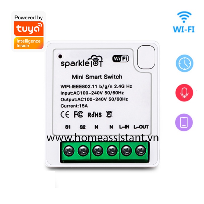 Module Công Tắc Wifi Tuya 16A Hỗ Trợ Công Tắc Cơ MC16 (Smart Life) | Shopee Việt Nam