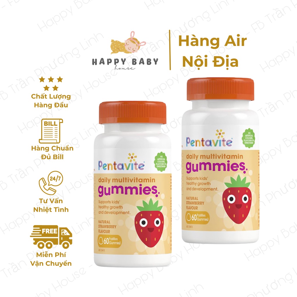 Kẹo dẻo Pentavite Daily Multivitamin Gummies 60 viên | Shopee Việt Nam