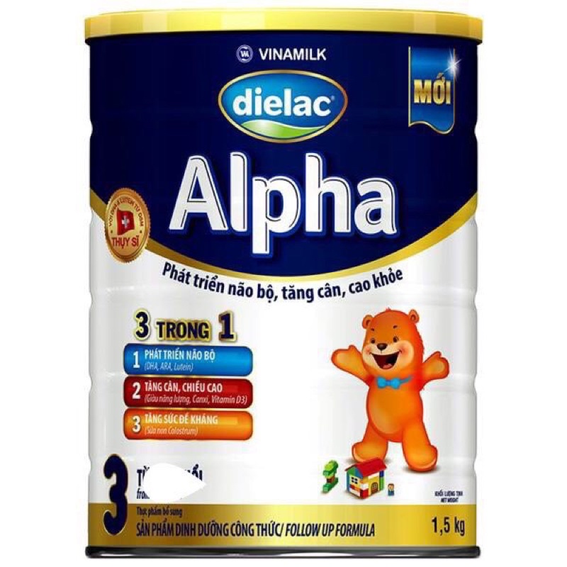 Sữa bột Vinamilk Dielac Alpha Step 3 1.5kg (Hộp thiếc) | Shopee Việt Nam