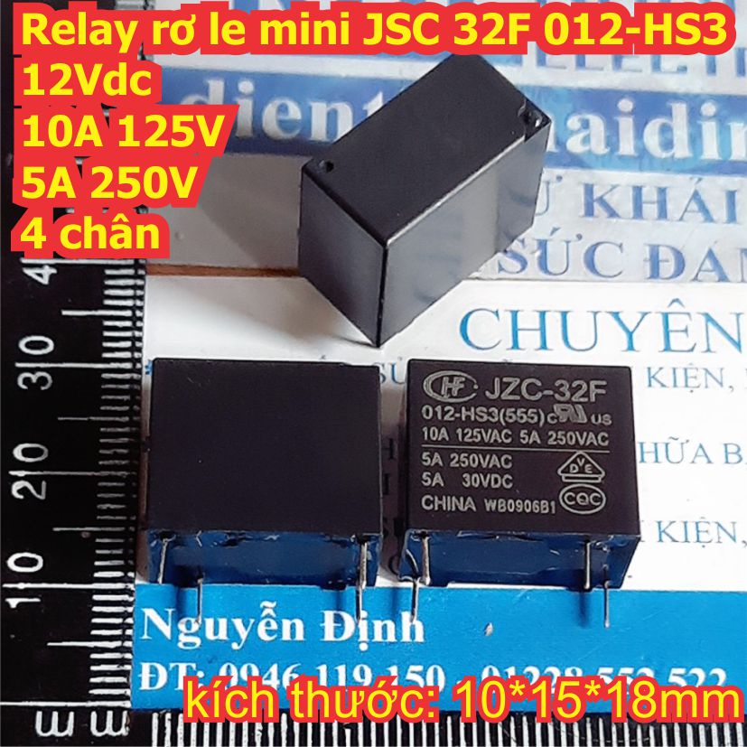 3 cái Relay rơ le mini JZC 32F HF32F 012-HS3 005-HS3 024-HS3 005-ZS3 012-ZS3 5vdc 12Vdc 24vdc 5A ...