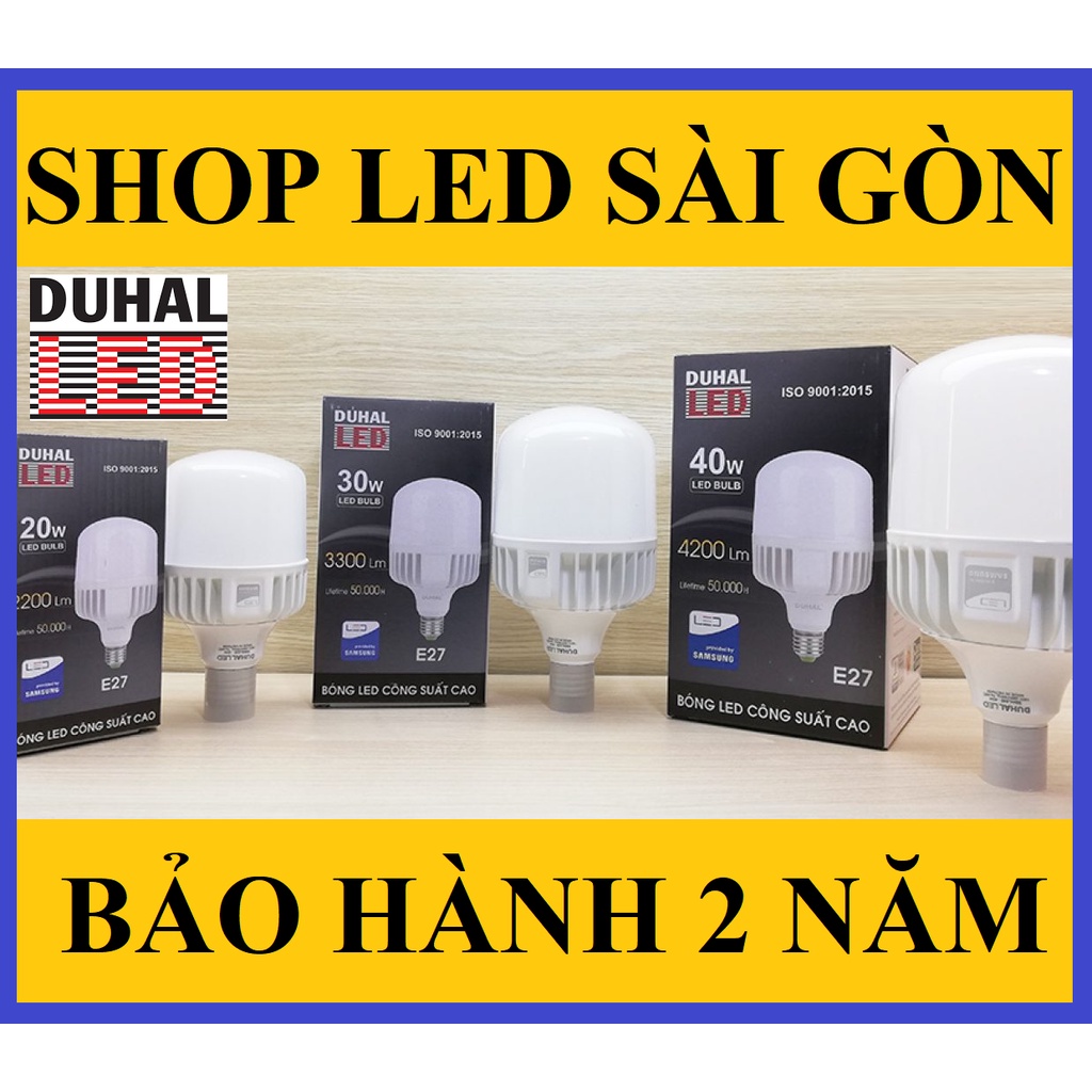 BÓNG ĐÈN LED TRỤ THÂN NHÔM CAO CẤP DUHAL 20W 30W 40W 50W BẢO HÀNH 24 ...