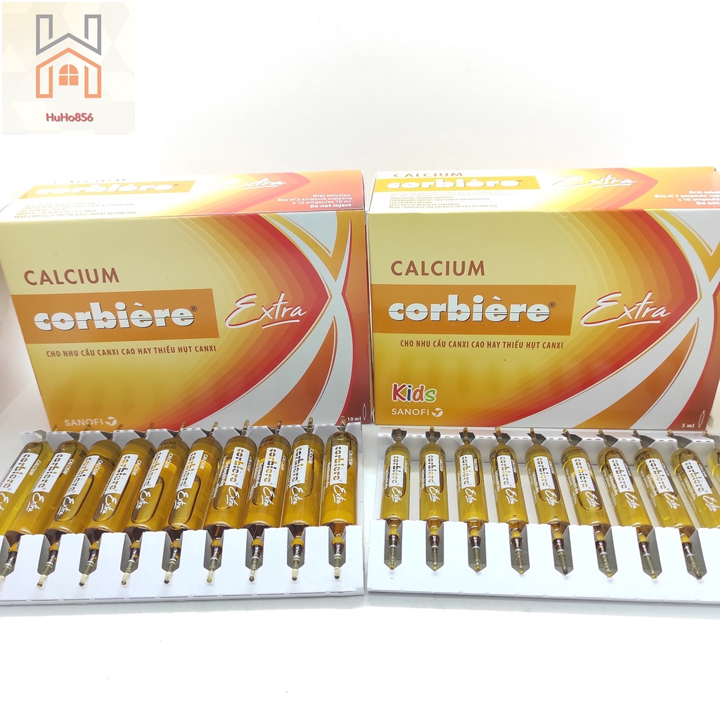 Mẫu Mới Calcium Corbiere Extra & Calcium Corbiere Extra Kids - Bổ Sung Canxi - Hộp 30 ống ...