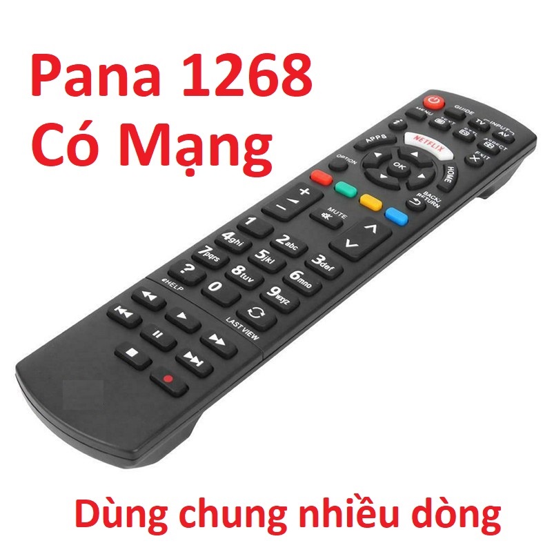 Pana 1268/1378 (Pin AA tặng kèm) - Remote Điều khiển Tivi Pana Có mạng ...