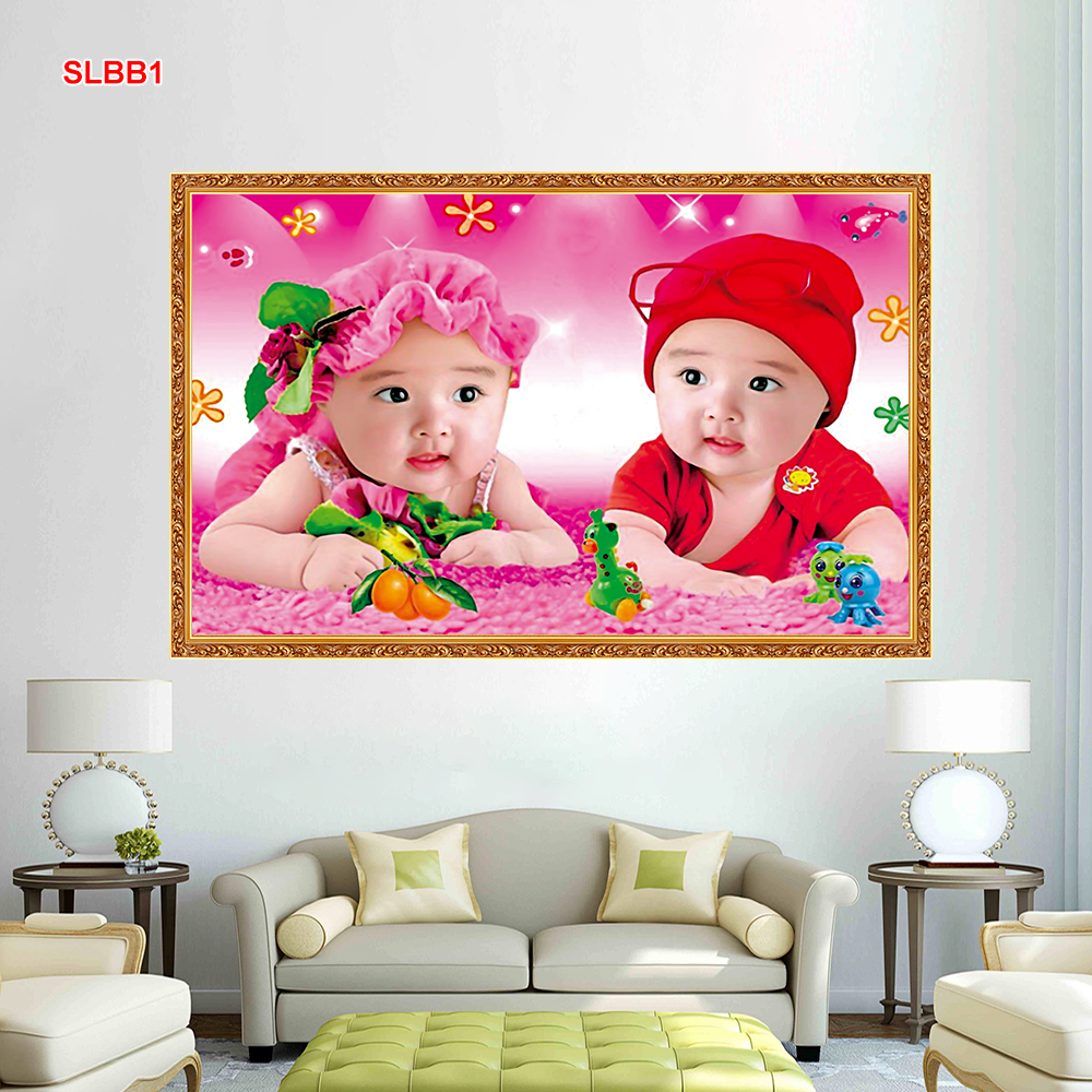 TRANH DÁN TƯỜNG 3D EM BÉ BABY -SLBB1- CÓ IN THEO YÊU CẦU - TRANG TRÍ ...