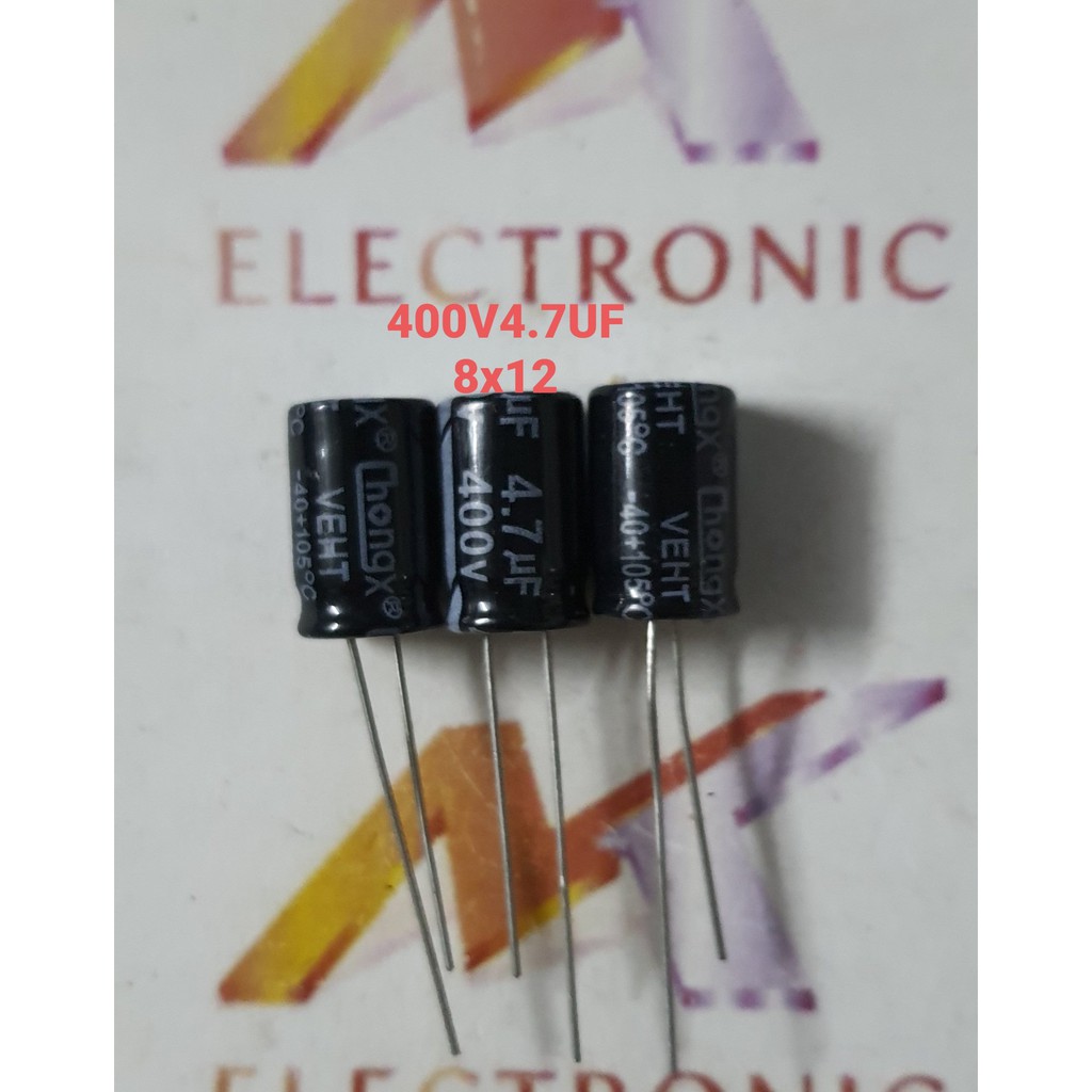 ( Combo 10 con ) Tụ điện 400V4.7UF 4.7UF400V 4.7UF 400V kích thước 8 x 12mm (combo) | Shopee ...