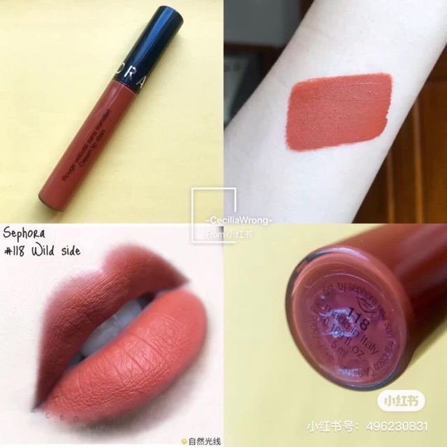 [BILl MỸ] SEPHORA ️ Son kem Sephora Cream Lip Stain 118 Wilde Side ...