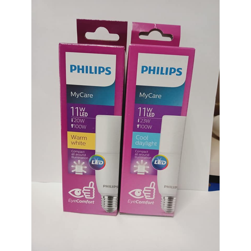 BÓNG Led trụ dài DLSTICK 11W E27 PHILIPS ánh sáng trắng / vàng | Shopee ...