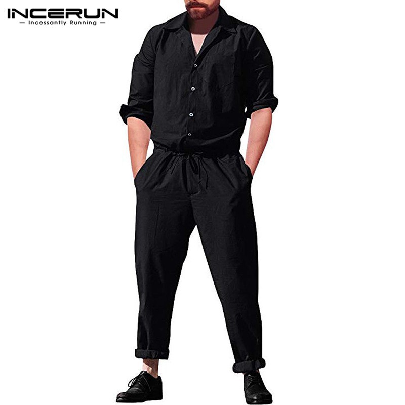 INCERUN Bộ đồ liền thân thời trang dành cho nam | Shopee Việt Nam